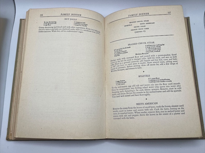 Vintage 1943 More Thoughts for Food Menu Aid Vanguard Press HC Cook ...