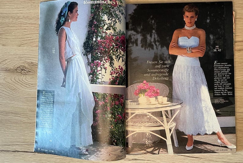 Burda Moden 6 / 1985 Pattern Sheet, Sewing Magazine, Fashion, Magazine ...