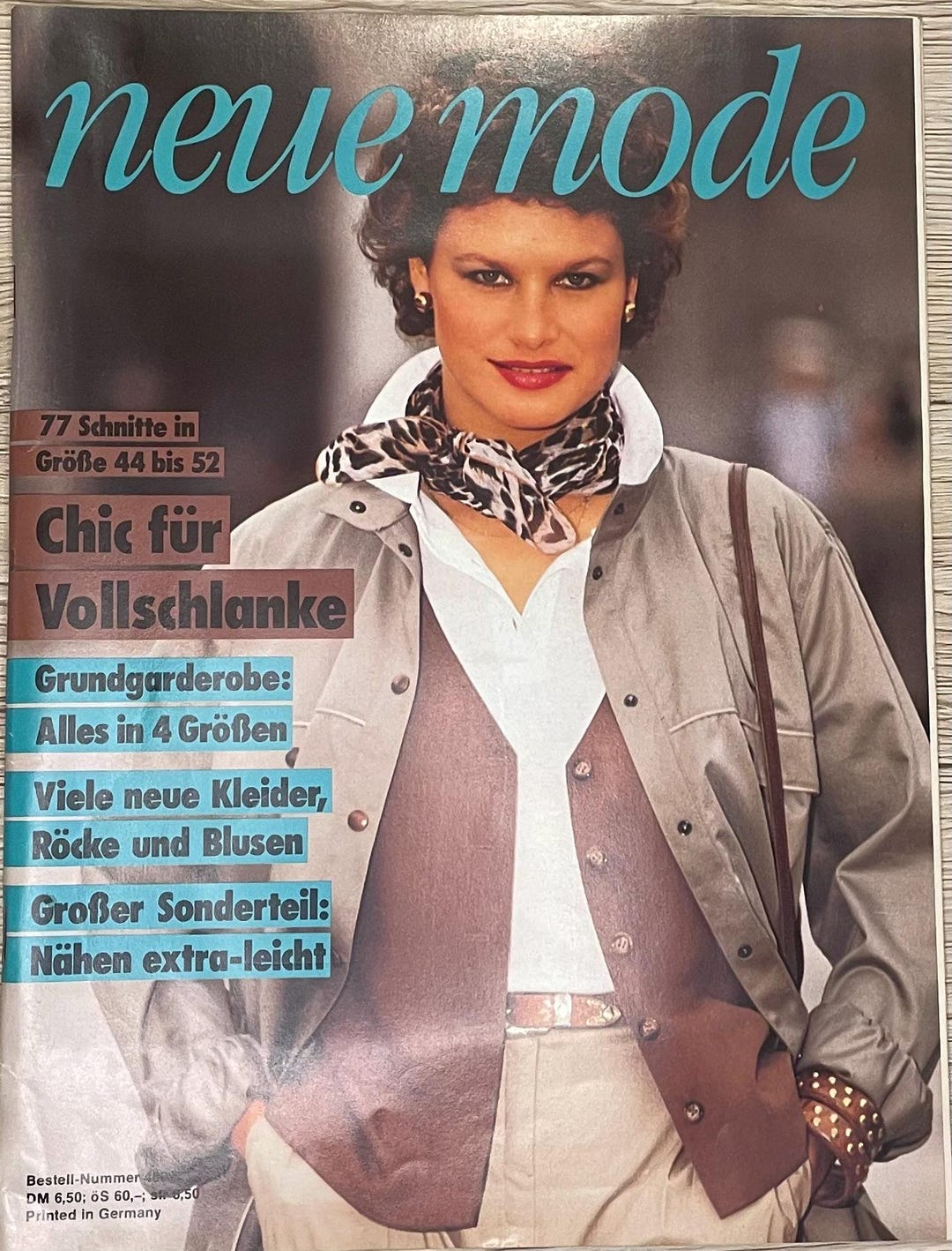 Neue Mode Sonderheft Chic für Vollschlanke 4861 Schnittbogen ...