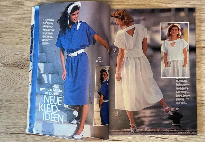 Burda Moden 6 / 1985 Pattern Sheet, Sewing Magazine, Fashion, Magazine ...