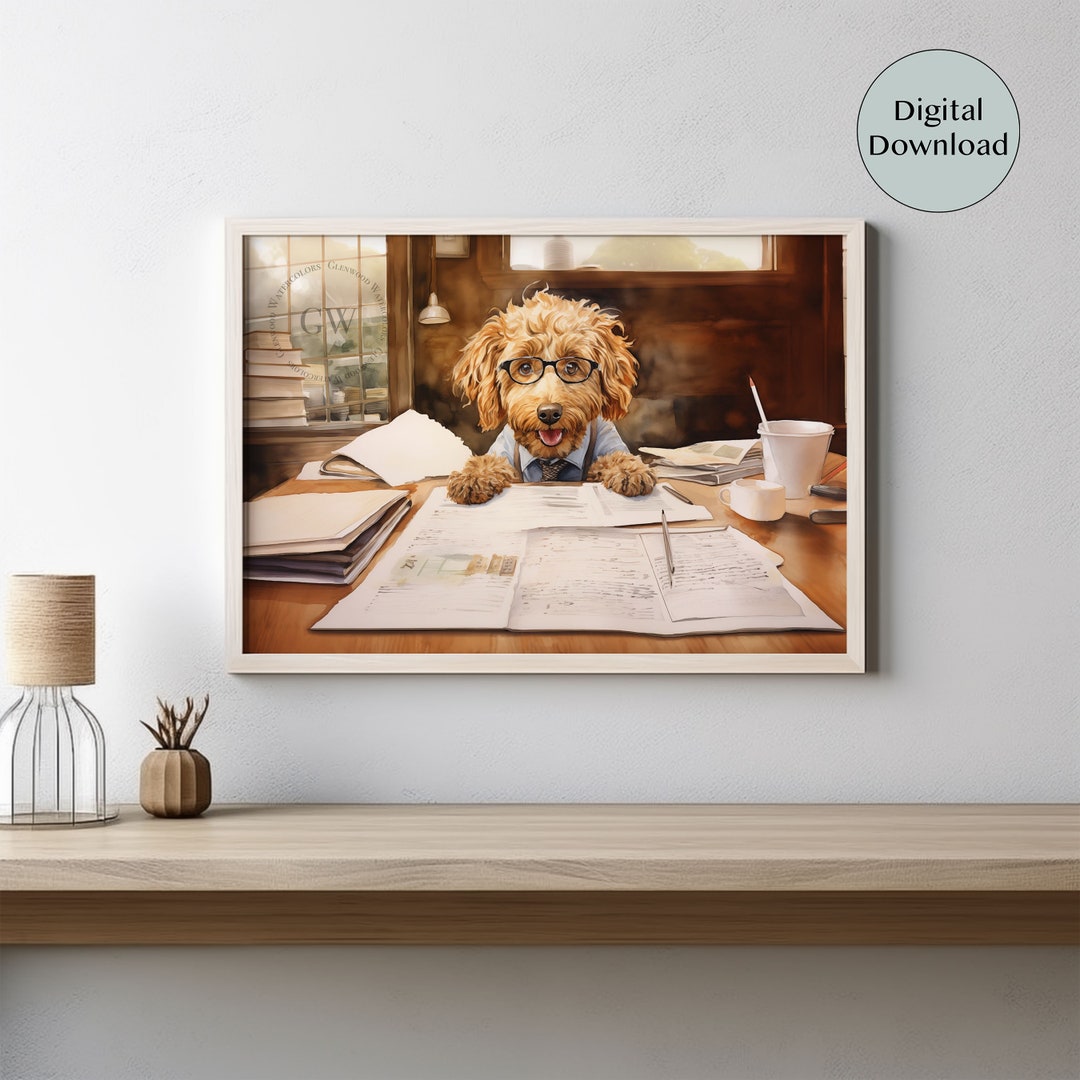 Goldendoodle Watercolor Digital Download | Pet Art | Unique Pet Wall ...