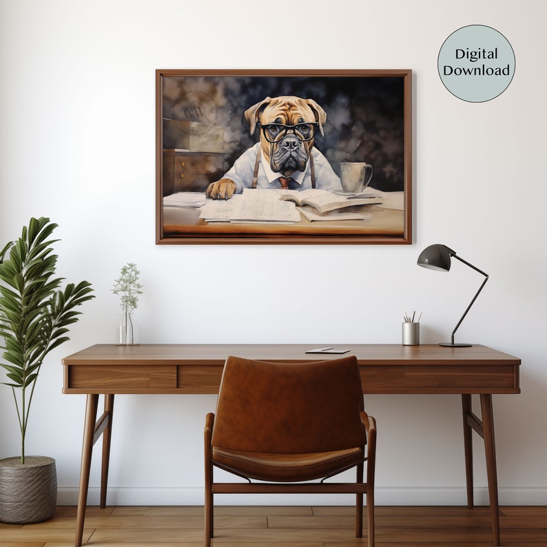Mastiff Dog Watercolor Digital Download | Pet Art | Unique Pet Decor ...
