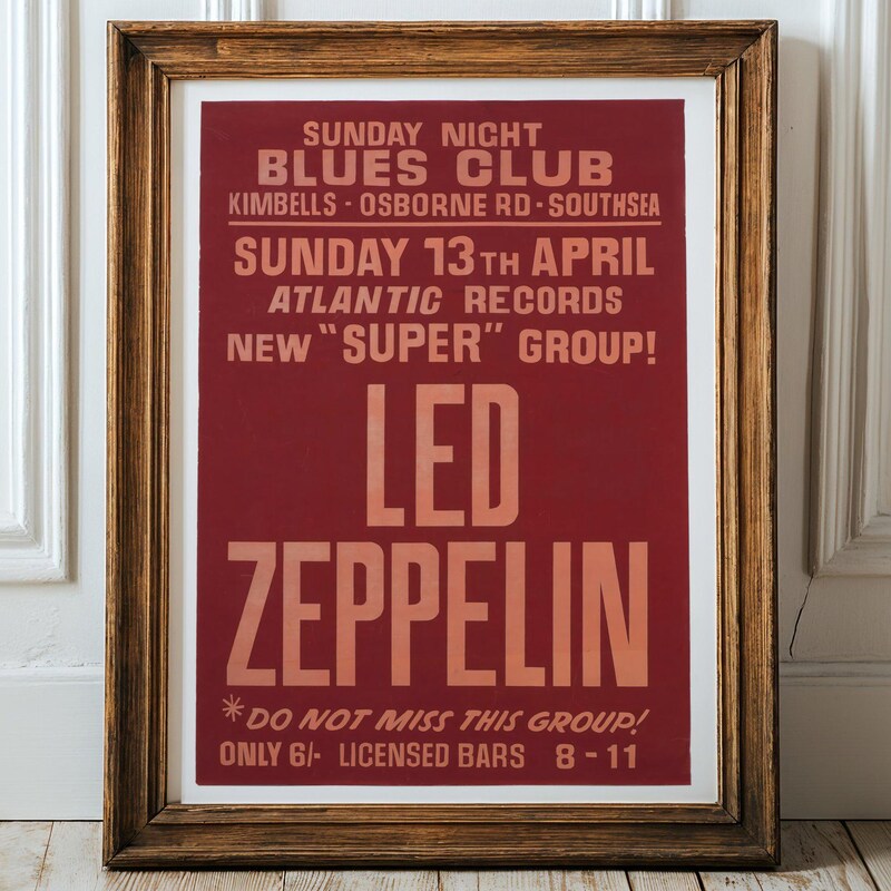 Led Zeppelin Concert Poster - Etsy