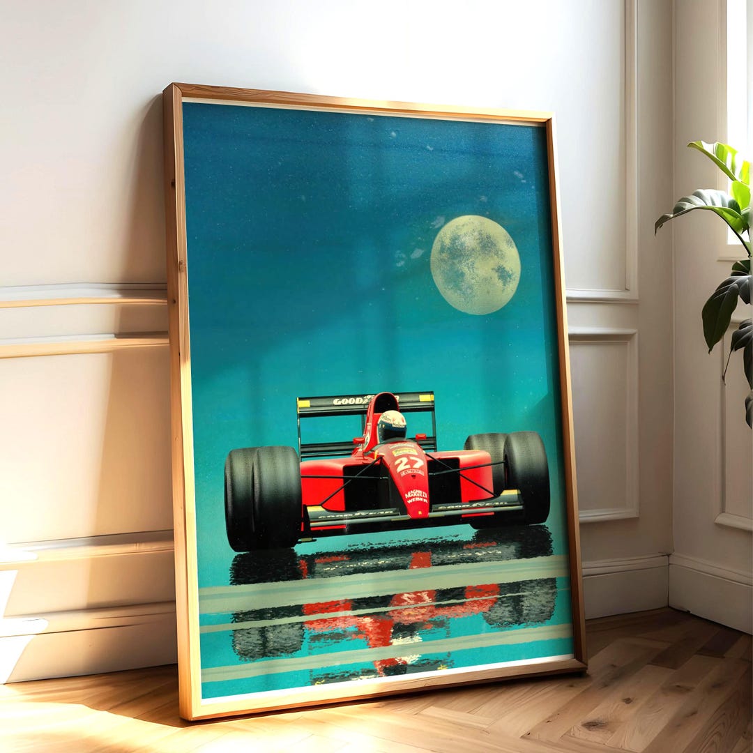 Vintage F1 Racing Poster: Full Moon Motorsport Art Print - Etsy