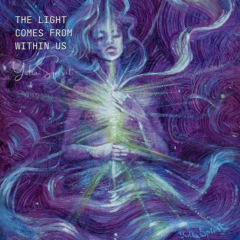 Light From Within. Hand-drawn Oil Painting. Transcendental Art From ...