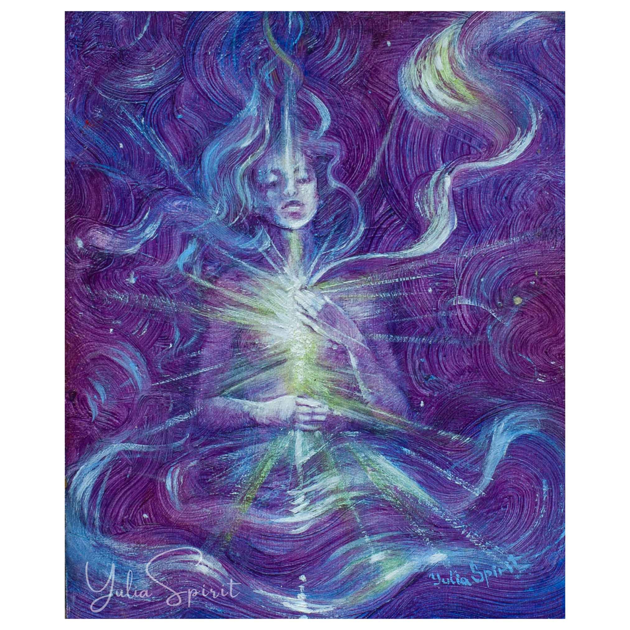 Light From Within. Hand-drawn Oil Painting. Transcendental Art From ...