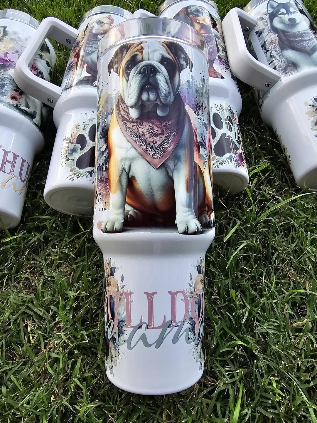 Bulldog 40 Oz Stainless Steel Tumbler - English Bulldog Travel Cup With ...