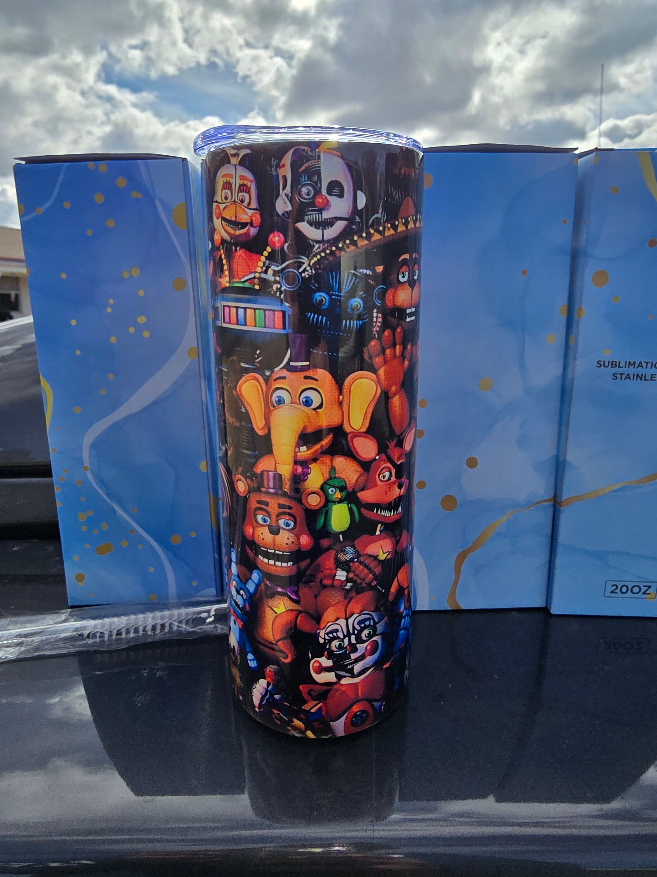Five Nights at Freddy's Fnaf 20oz Tumbler Cup Mug W/lid, Straw and Box ...