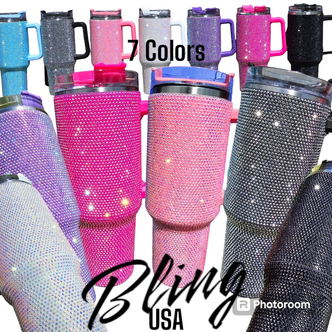 Bling 40 Oz. Tumbler |rhinestone Bling Cup Mug | Stainless Steel ...
