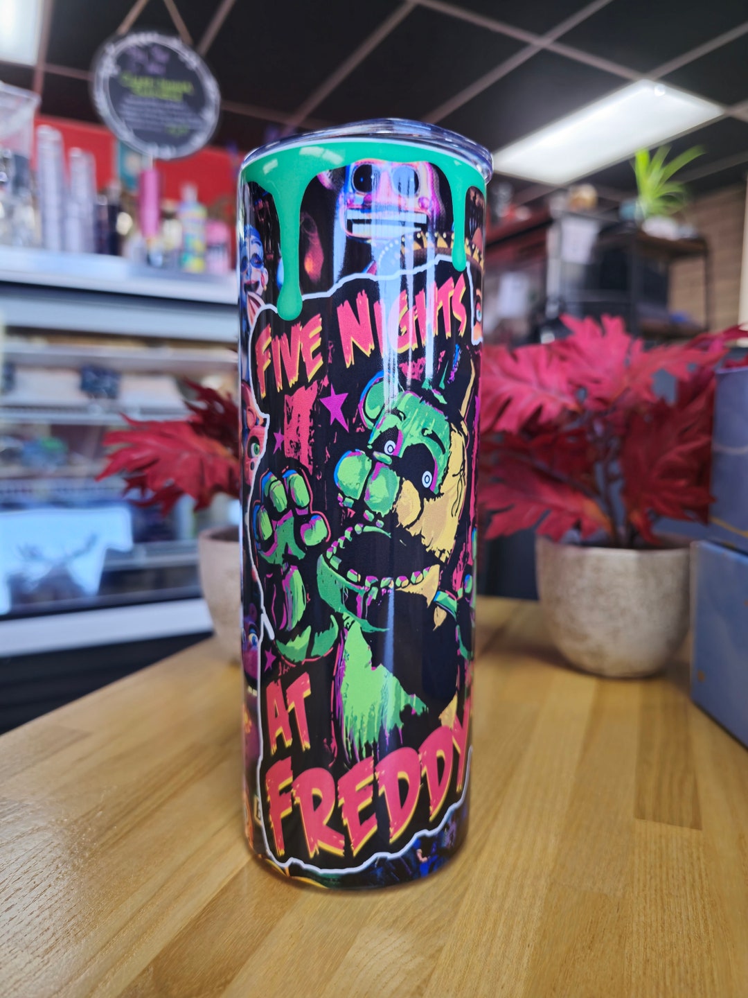 FNAF Five Nights at Freddy's 20oz Tumbler W/straw, Gift Box Free ...