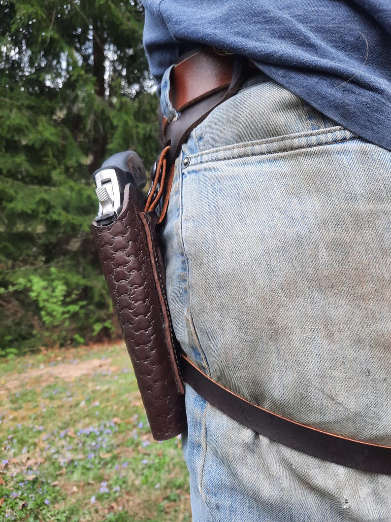 Drop Leg Carry Holster, Custom Revolver Holster, No Pattern Custom ...