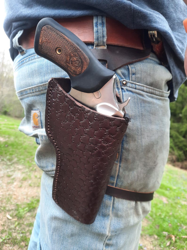 Drop Leg Carry Holster, Custom Revolver Holster, No Pattern Custom ...