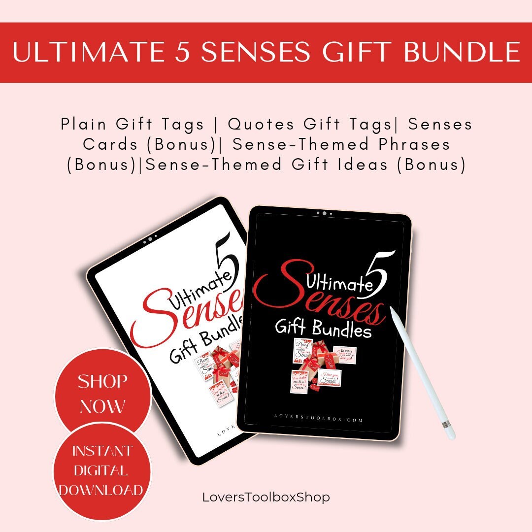 5 Senses Gift Tags, Cards & Ideas - Gift for Boyfriend, Girlfriend ...