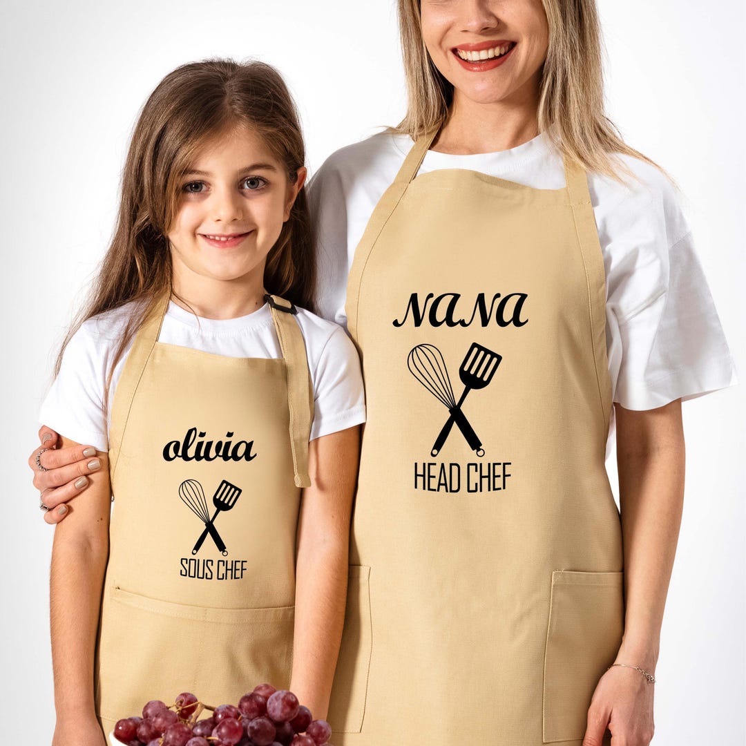 Sous Chef Apron, Kitchen Apron, Personalized Apron, Matching Apron ...