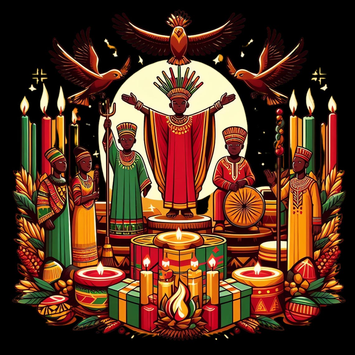 Kwanzaa PNG, African Kwanzaa Digital Download, Holiday Clipart ...