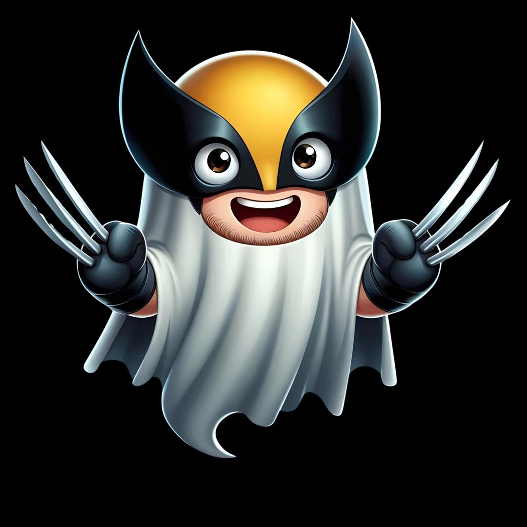 Cute Halloween Ghost Wolverine PNG: Spooky & Adorable Digital Download ...