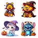 Cute Halloween Characters PNG, Cute Halloween Png Bundle, Spooky Season ...