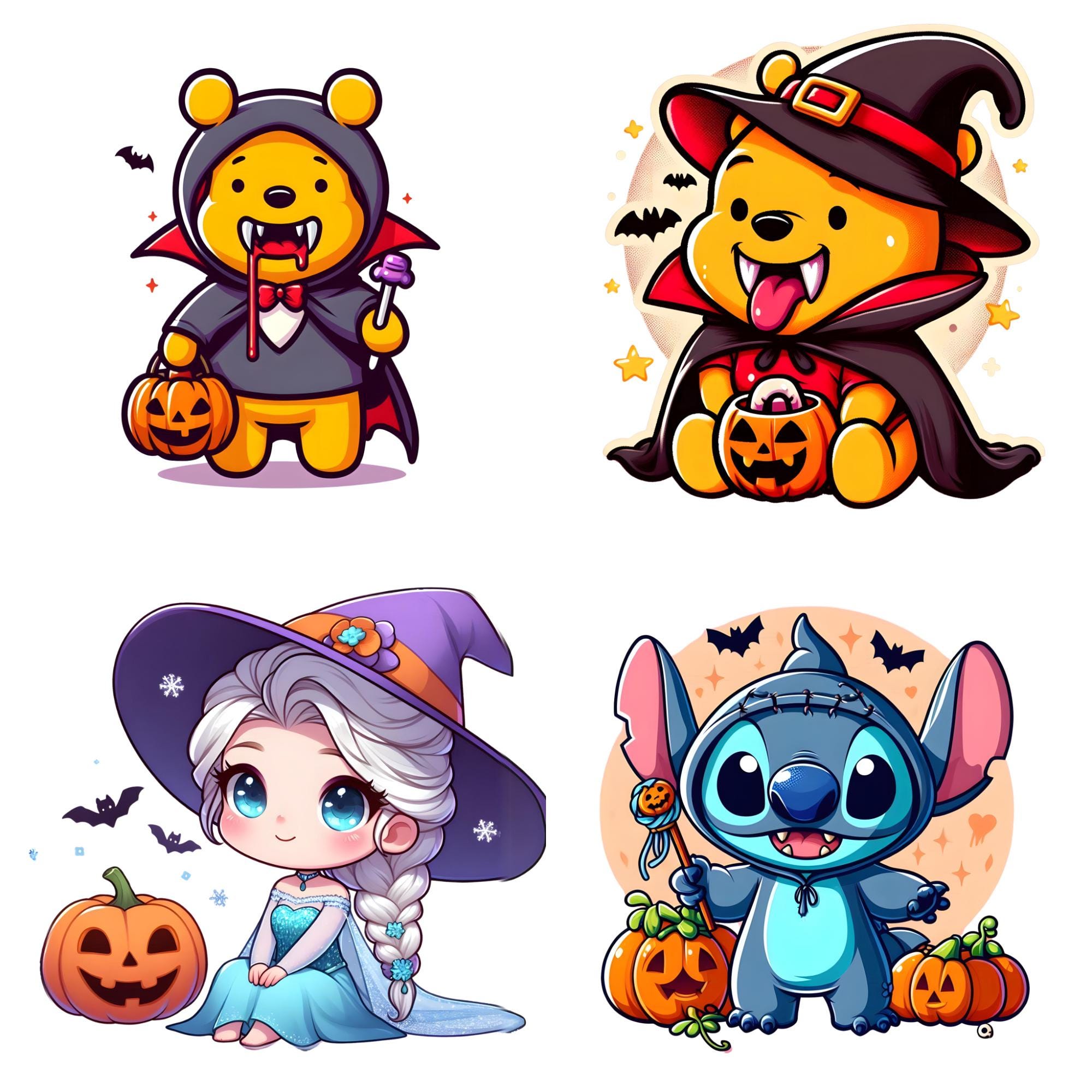 Cute Halloween Characters PNG, Cute Halloween Png Bundle, Spooky Season ...