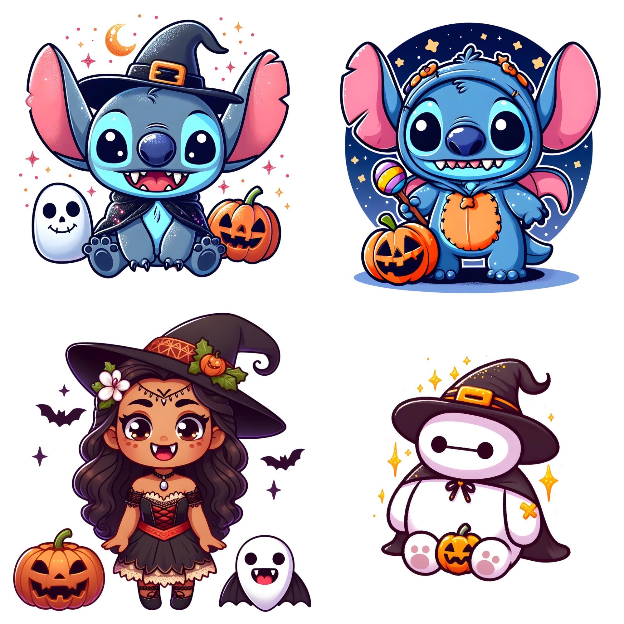 Cute Halloween Characters PNG, Cute Halloween Png Bundle, Spooky Season ...