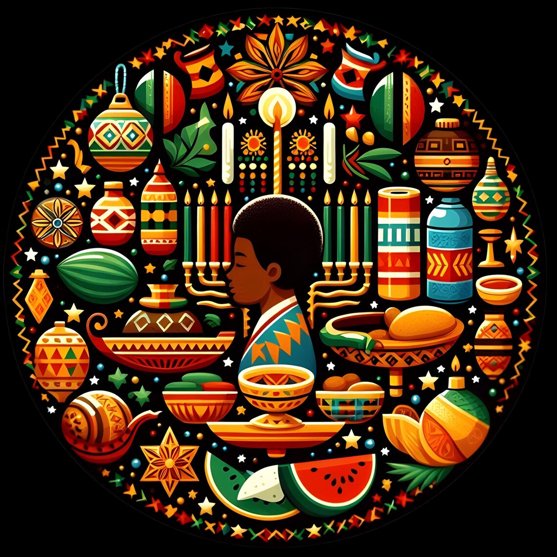 Kwanzaa PNG, African Kwanzaa Digital Download, Holiday Clipart ...