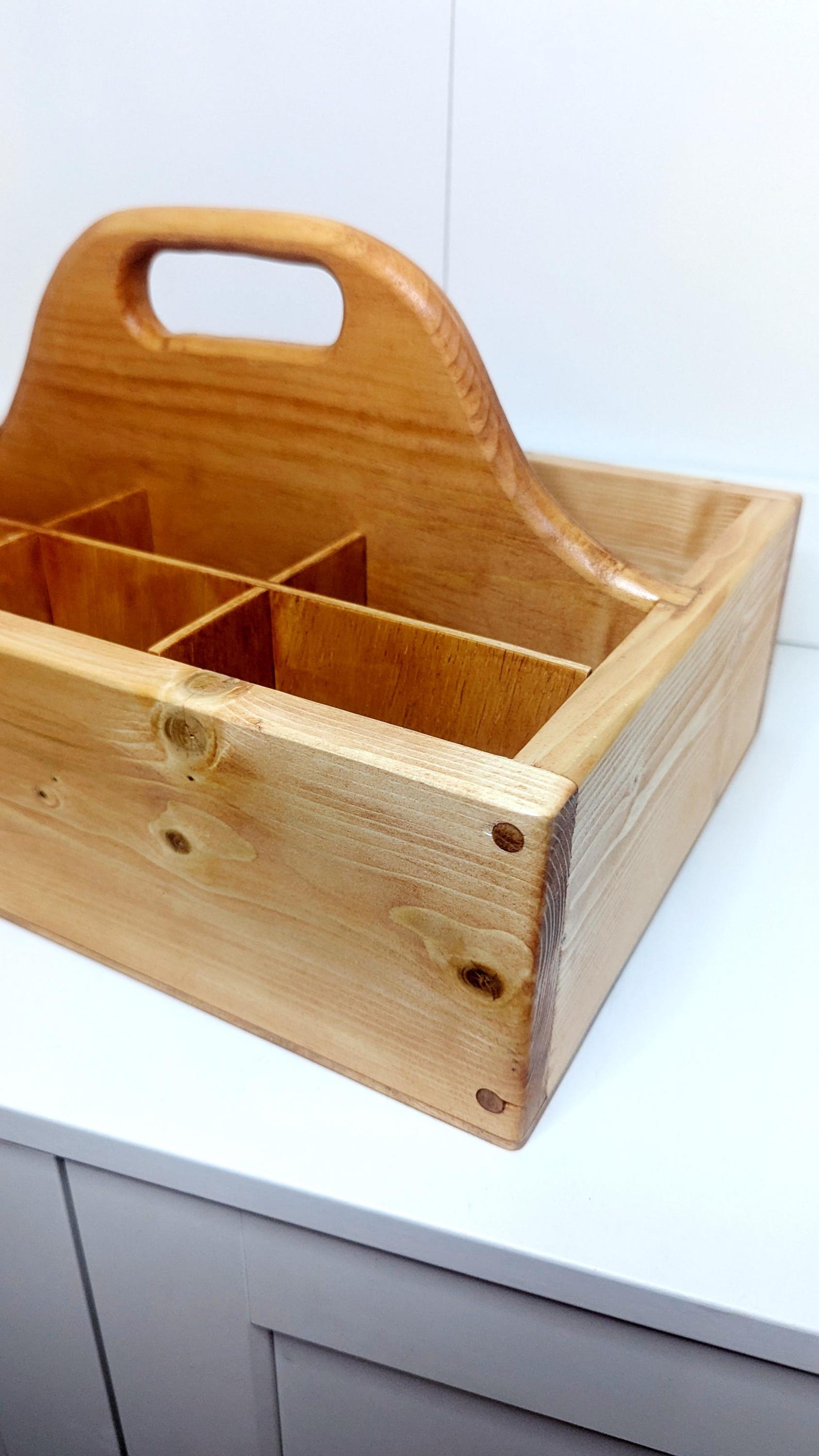 Handmade Wooden Desk Organizer – Yarn, Craft & Pen Caddy - Etsy