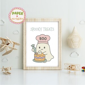 Adorable Ghost Chef - Spooky Delights Digital PNG Image, Spooky Cute ...