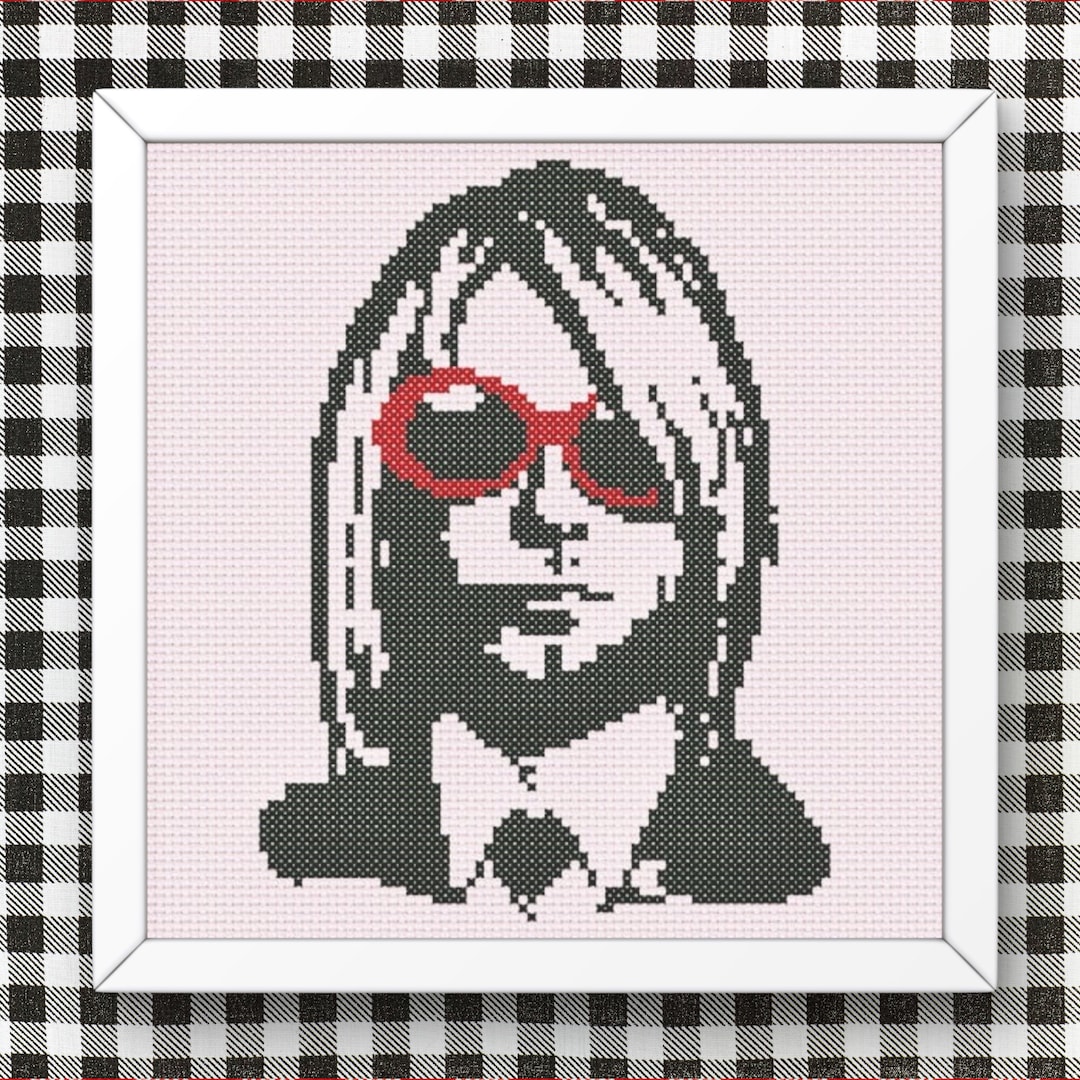 Kurt Cobain Nirvana Cross Stitch Pattern PDF - Etsy