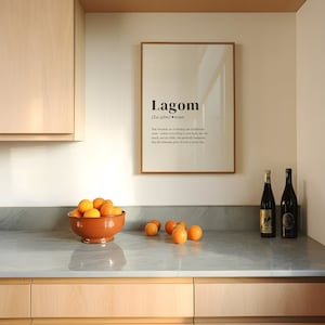 Lagom Definition Print, Minimalist Swedish Lifestyle Wall Art ...