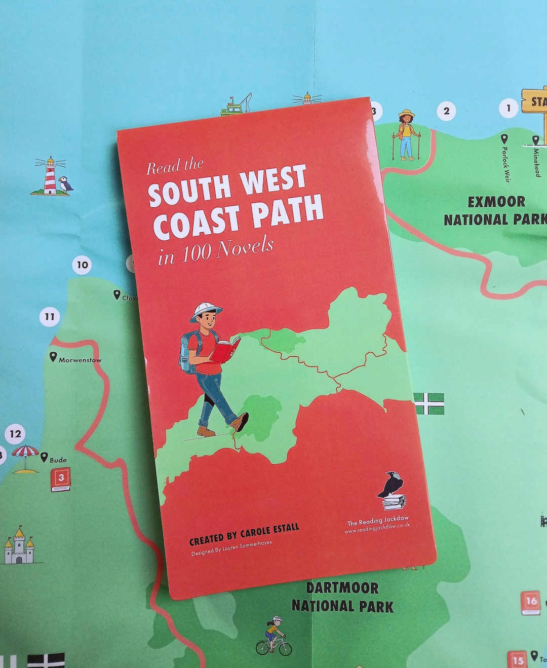 Literary Map: Read the South West Coast Path in 100 Novels - Etsy UK
