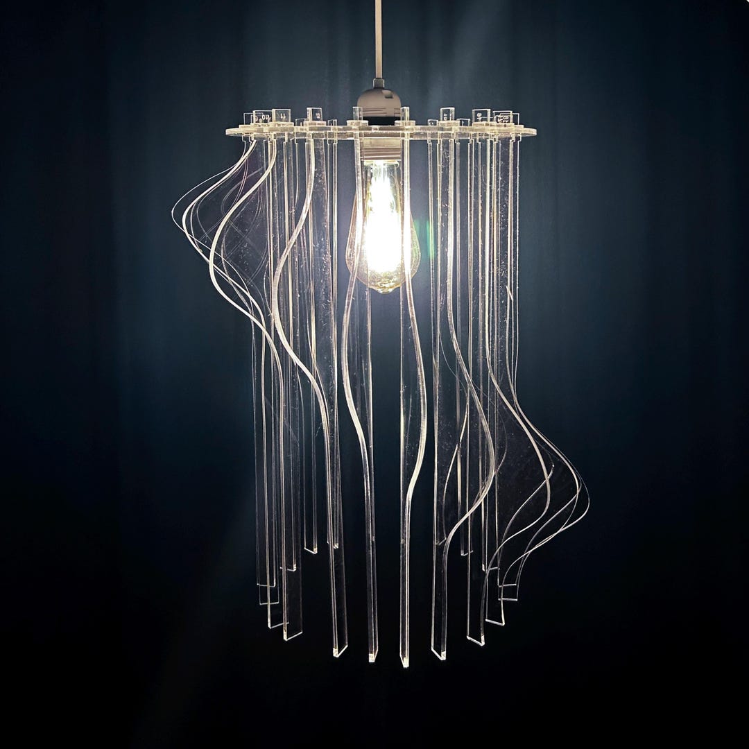 Plexiglass Pendant Light Modern Plexiglass Chandelier Handmade ...