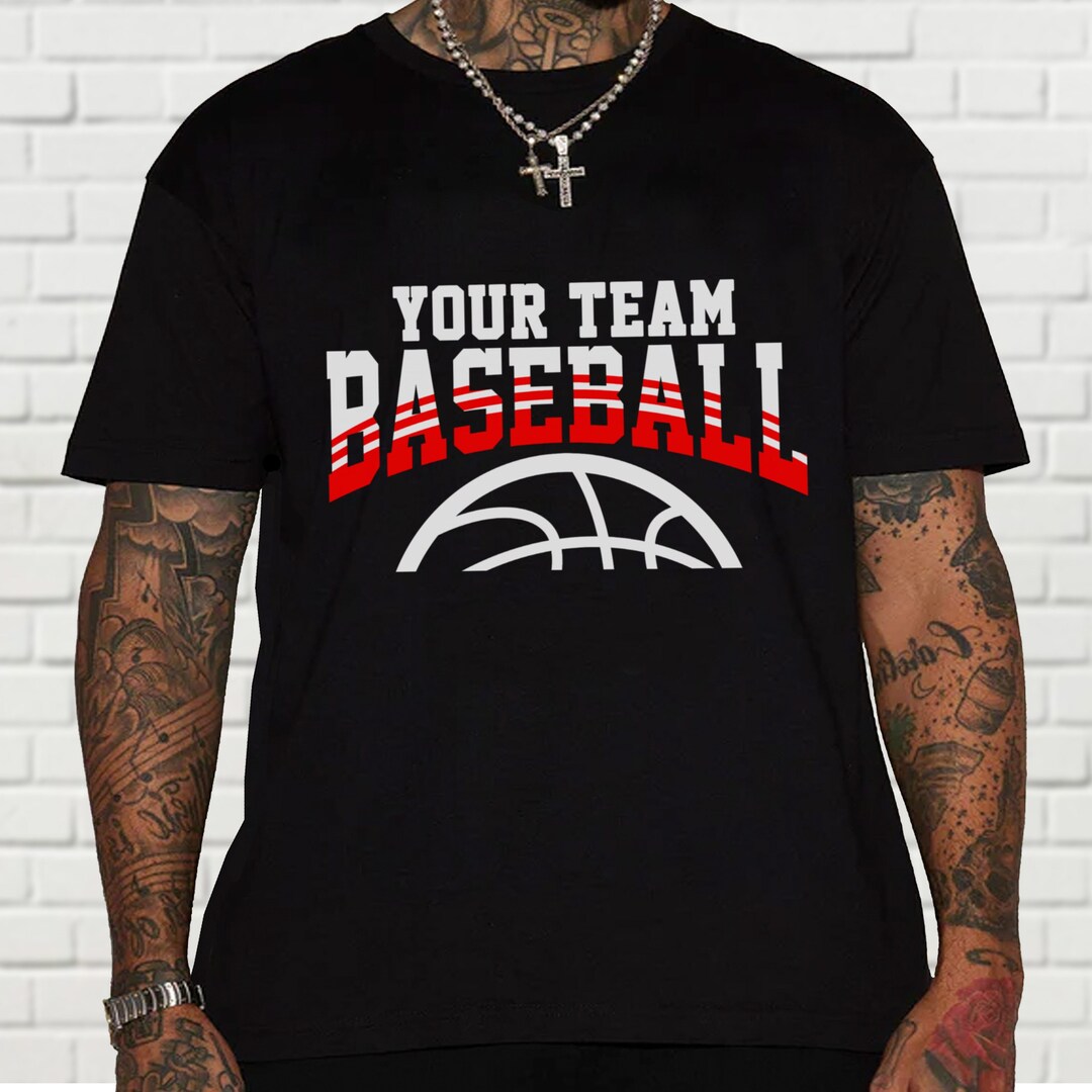 Baseball Teams Name Tee Shirt, Team Spirit Custom Game T-shirt ...