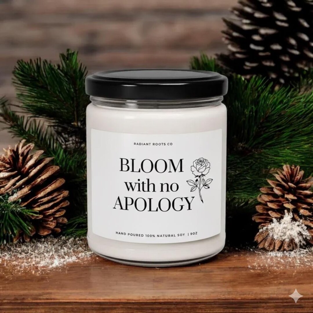 Bloom With No Apology Soy Candle | Empowerment Gift for Women - Etsy