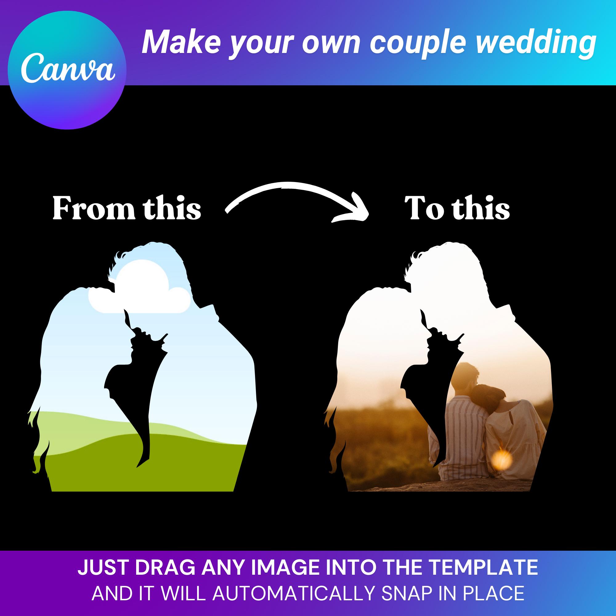 Couple Wedding Mockup Template, Canva Mockup,couple Wedding Mockup ...