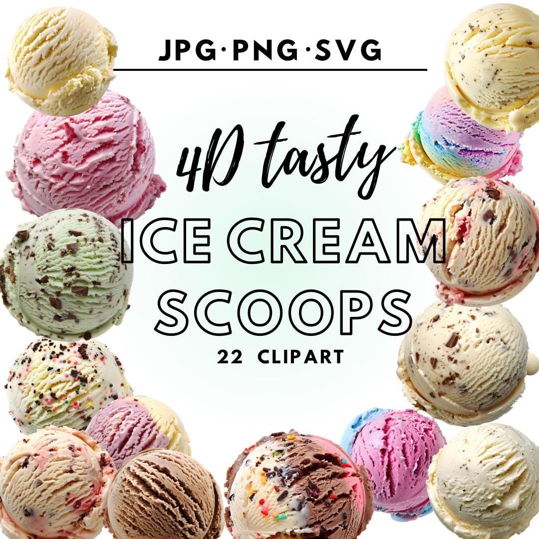 4D Tasty Ice Cream Scoops, Ice-cream Cone, Ice-cream Clipart PNG, JPG ...