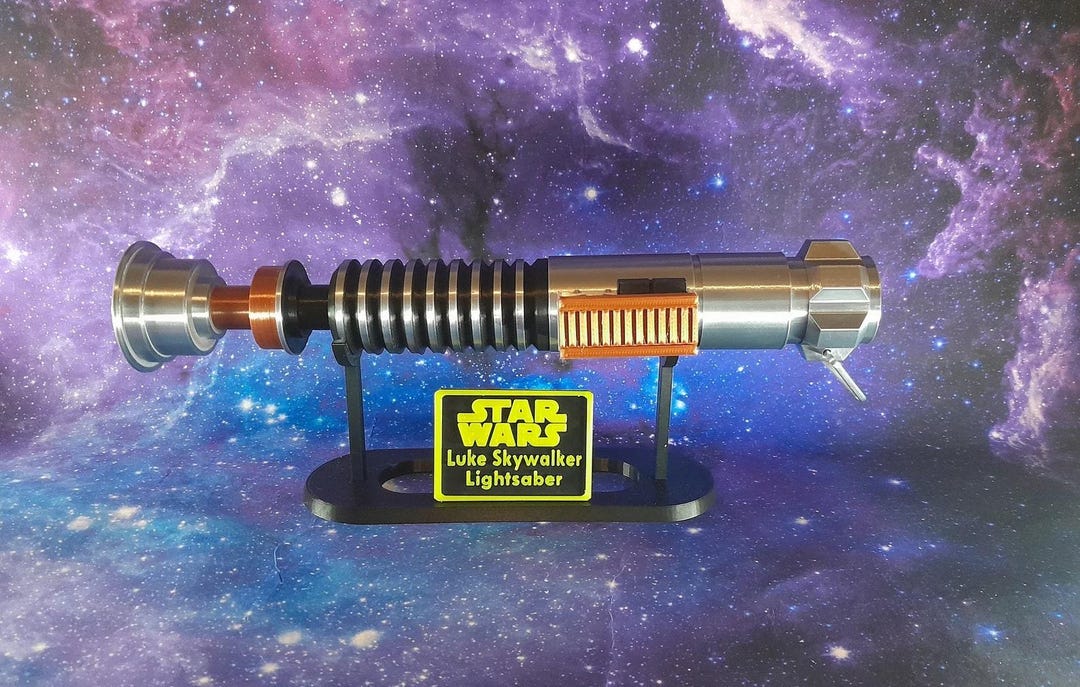 Luke Skywalker Lightsaber & Stand Colour 3d Printed - Etsy