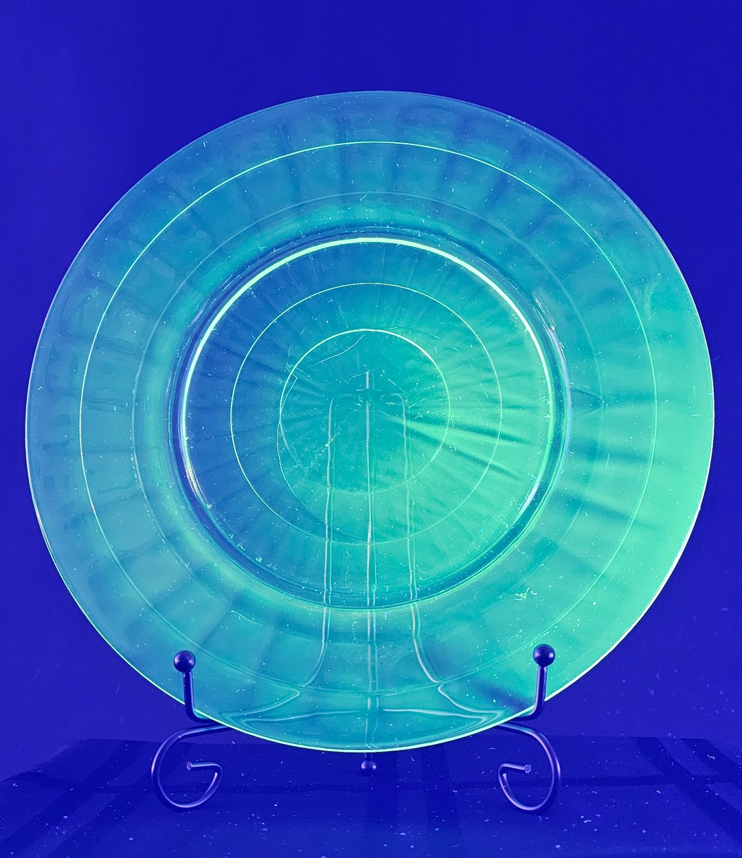 Rare Antique Uranium Block Optic 9 1/4 Dinner Plate. - Etsy