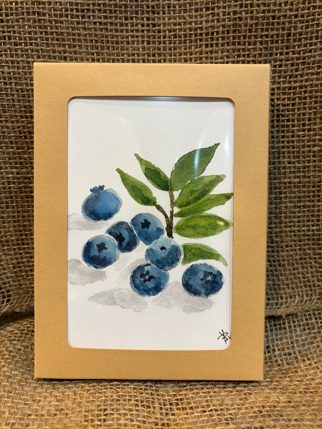 Just Blueberries Watercolor Card Set - Box of 10 Blank 5x7 (A7) All ...