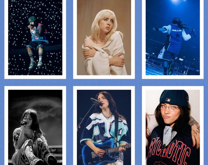 Billie Eilish X6 PACK 6x4 Inch Polaroid Prints - High Quality - Glossy ...