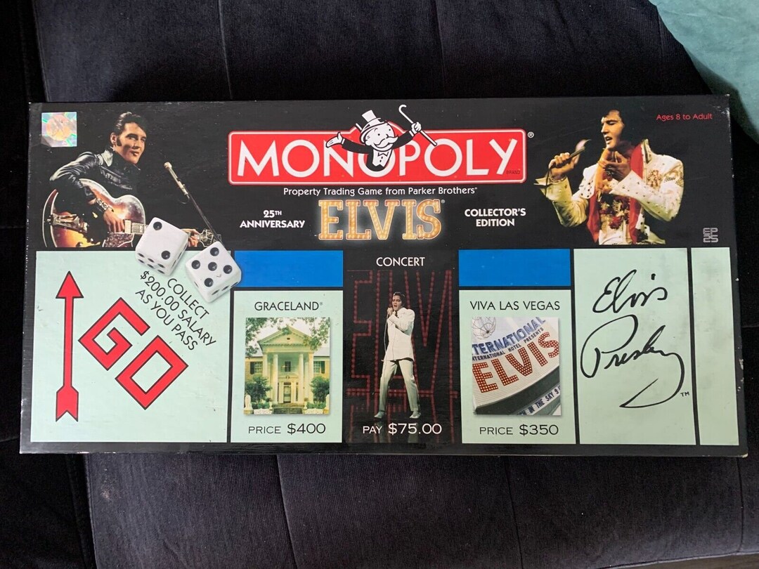 Vintage Elvis Presley Collector's Edition Monopoly Boardgame. Parker ...