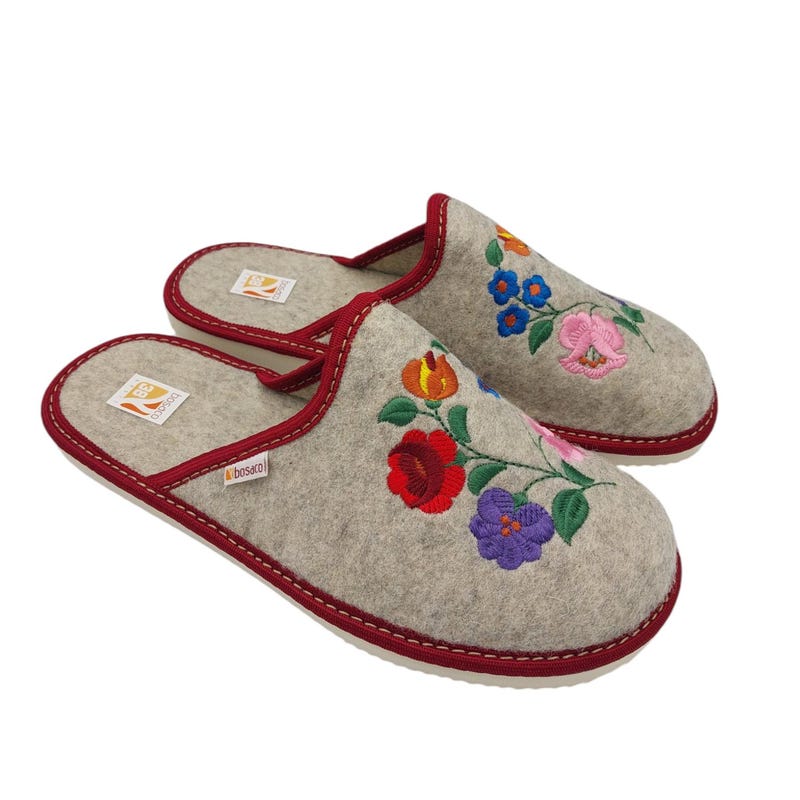 Embroidered Slippers - Etsy