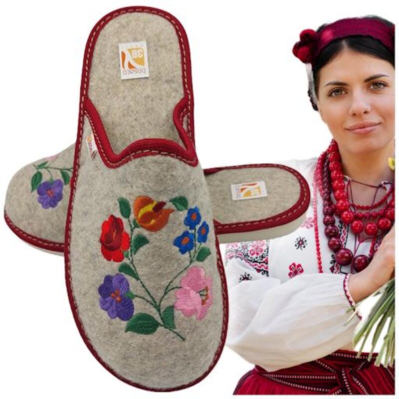 Embroidered Slippers - Etsy