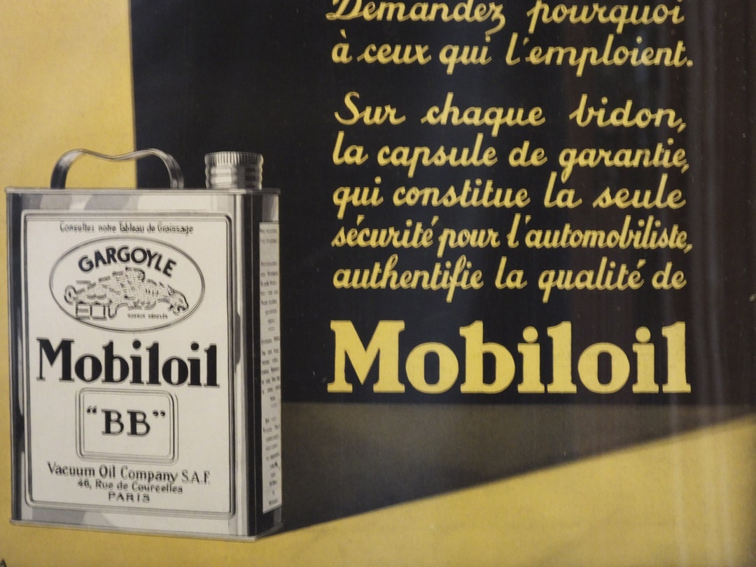 Original Advertising Poster for the Brand mobiloil - Etsy