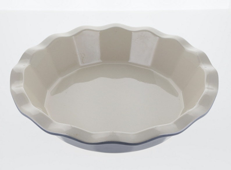 Emile Henry Pie Dish for Williams Sonoma, 10 Blue Ruffled 31.71 France ...