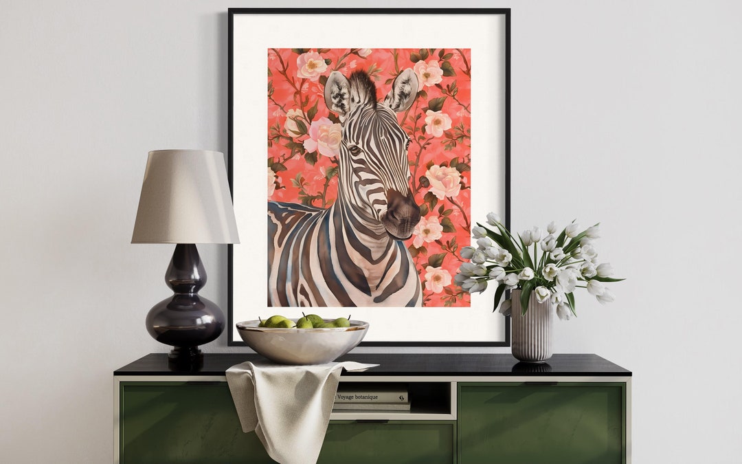 PRINTABLE ART Whimsical Zebra Printable Wall Art Whimsical Animal Art ...