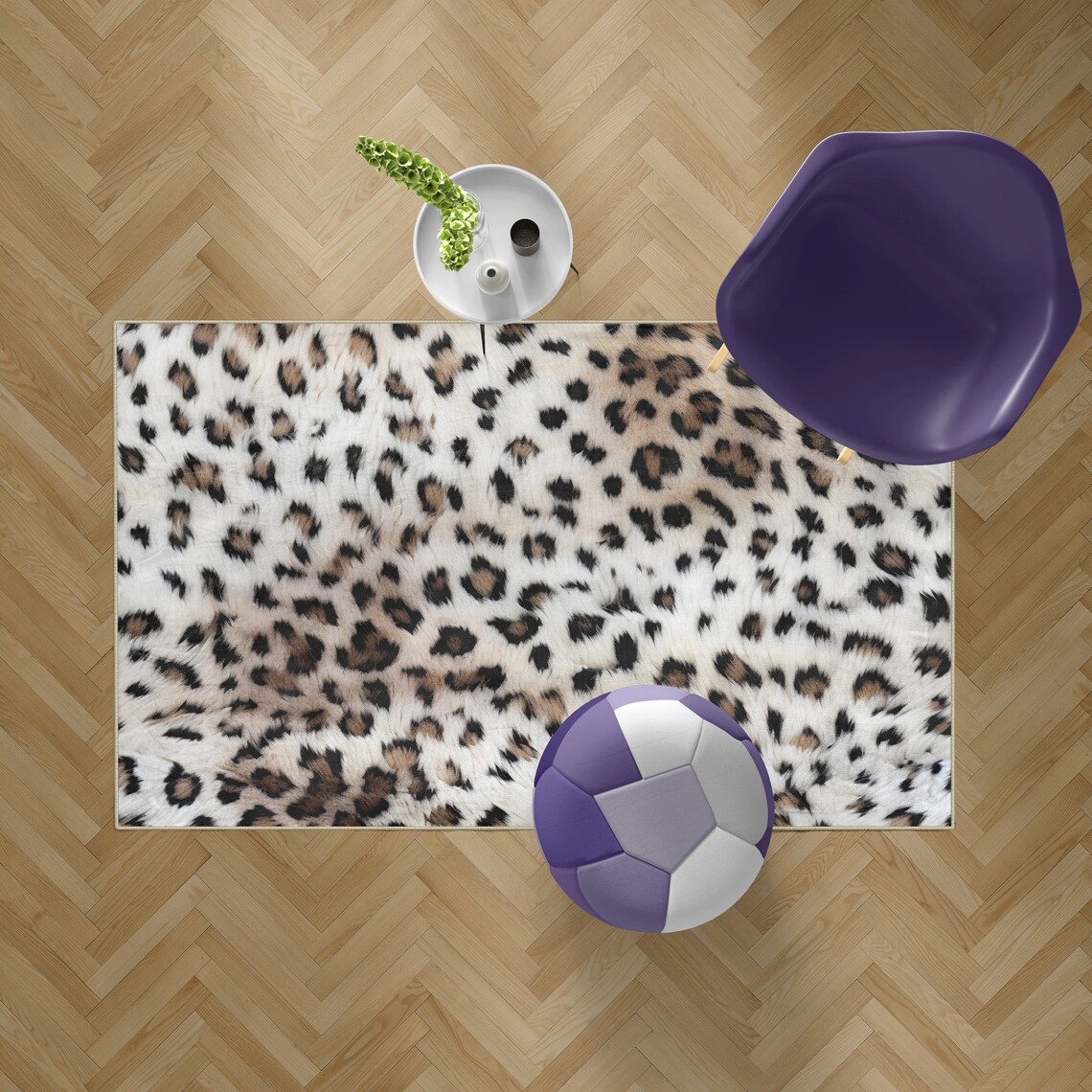 Large Leopard Rug, Animal Print Area Carpet, Eclectic Room Decor ...