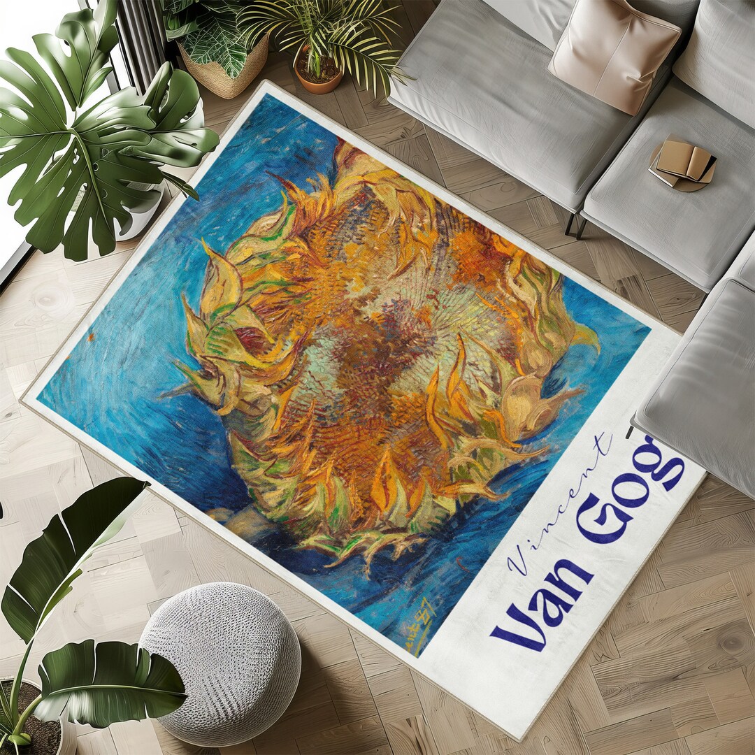 Vincent Van Gogh Abstract Floor Art, Colorful Area Rug, Easy Clean Rug ...