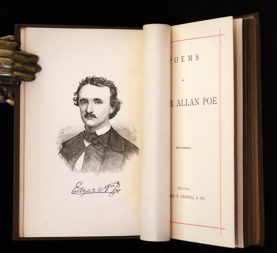 1882 Rare Book Poems by Edgar Allan Poe With Memoir the Raven, Lenore ...