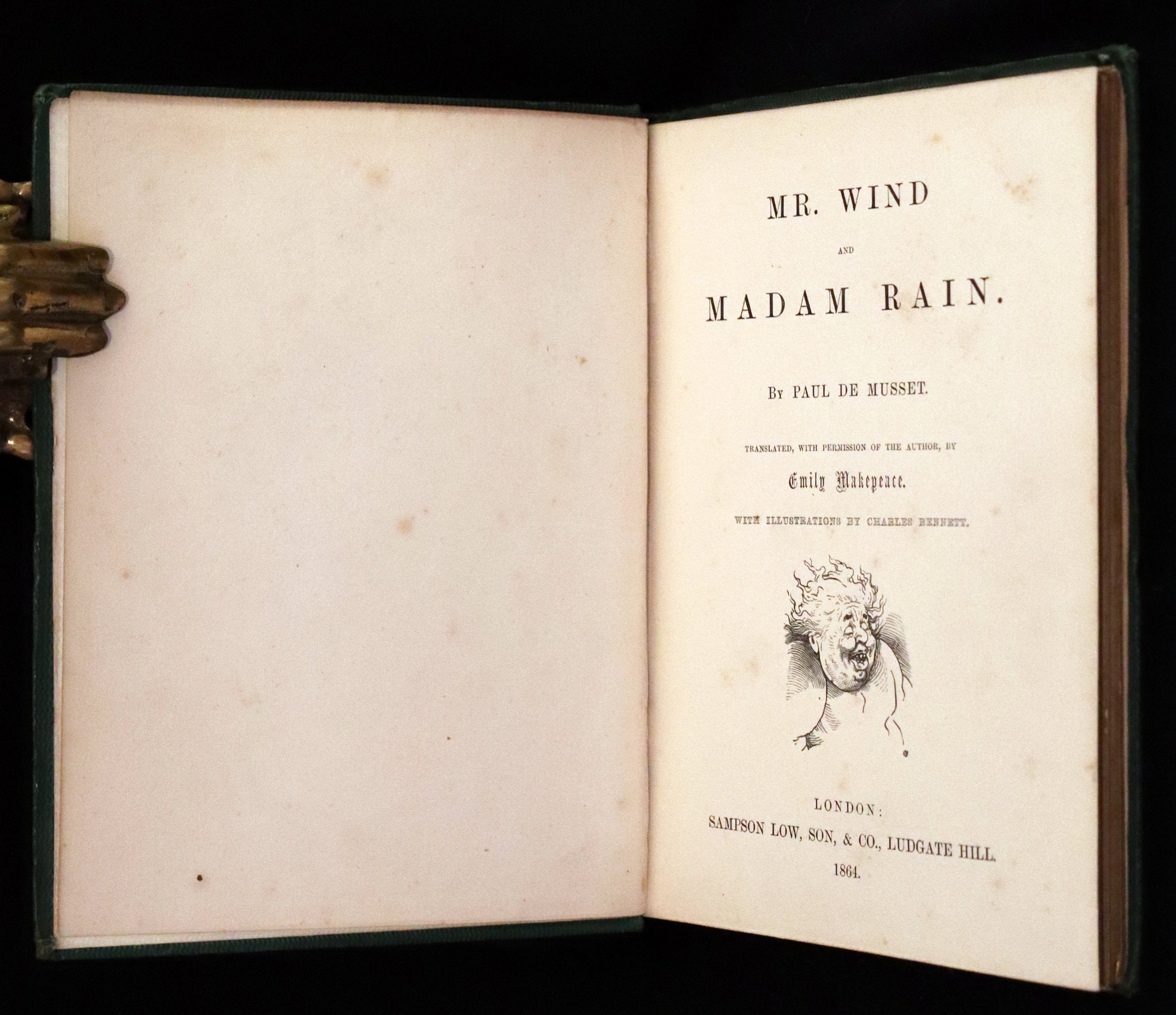 1864 Rare First Edition Mr. Wind and Madam Rain by Paul De Musset ...