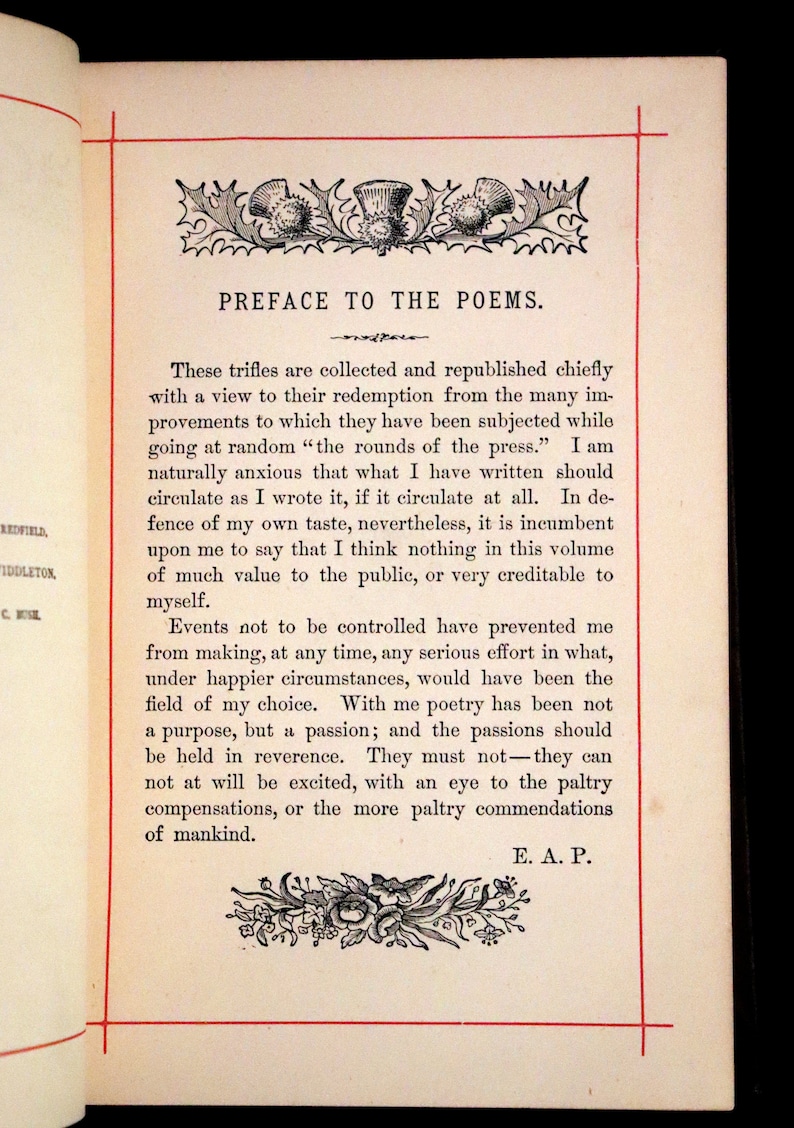 1882 Rare Book Poems by Edgar Allan Poe With Memoir the Raven, Lenore ...
