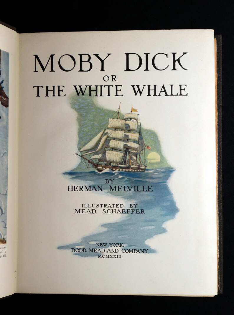 1923 Rare Book - Moby Dick or the White Whale Illustrated by Mead ...